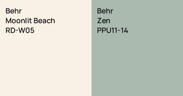 Behr Moonlit Beach vs. Behr Zen comparison