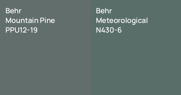 Behr Mountain Pine vs. Behr Meteorological comparison