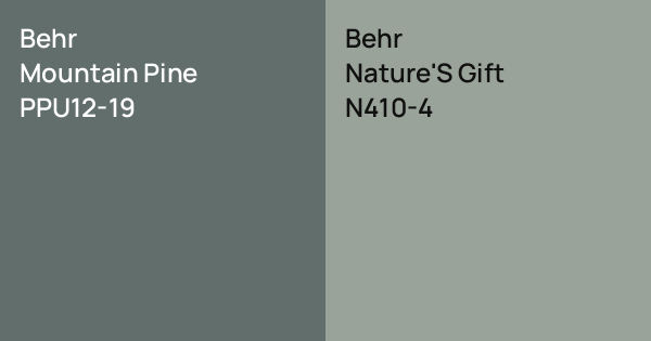 Behr Mountain Pine vs. Behr Nature'S Gift comparison