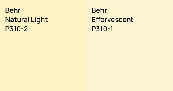 Behr Natural Light vs. Behr Effervescent comparison