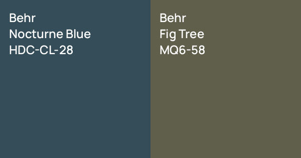 Behr Nocturne Blue vs. Behr Fig Tree comparison