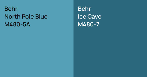 Behr North Pole Blue vs. Behr Ice Cave comparison