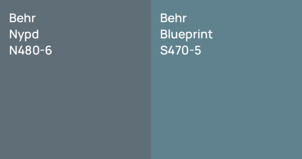 Behr Nypd vs. Behr Blueprint comparison