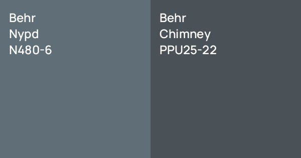 Behr Nypd vs. Behr Chimney comparison
