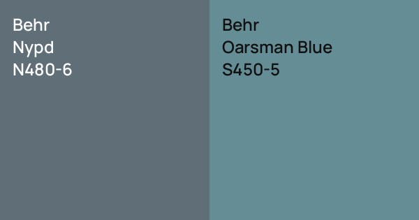 Behr Nypd vs. Behr Oarsman Blue comparison