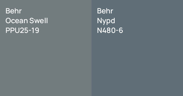 Behr Ocean Swell vs. Behr Nypd comparison