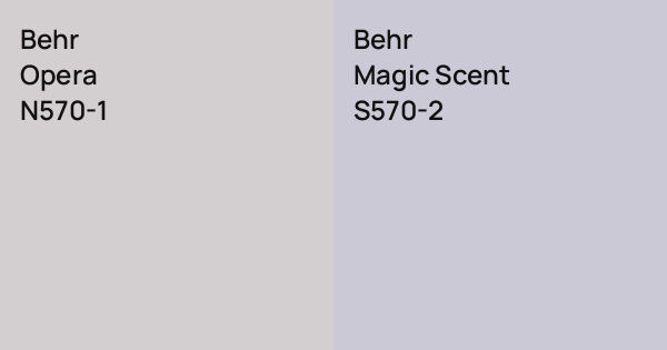 Behr Opera vs. Behr Magic Scent comparison