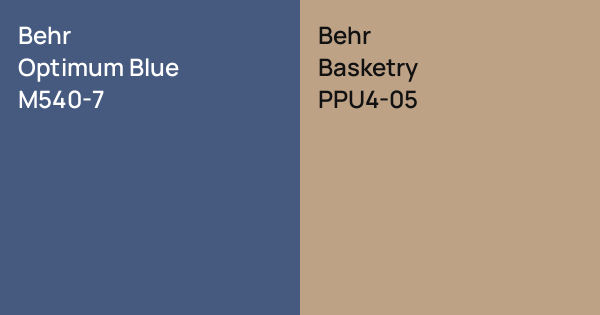 Behr Optimum Blue vs. Behr Basketry comparison