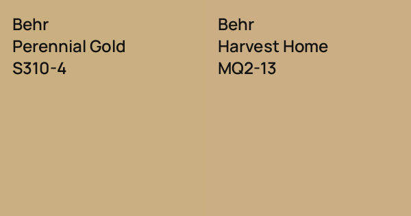 Behr Perennial Gold vs. Behr Harvest Home comparison