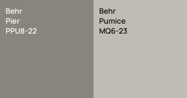 Behr Pier vs. Behr Pumice comparison