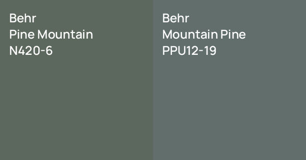 Behr Pine Mountain vs. Behr Mountain Pine comparison