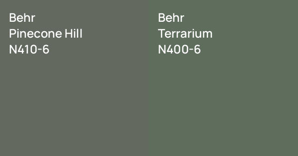 Behr Pinecone Hill vs. Behr Terrarium comparison