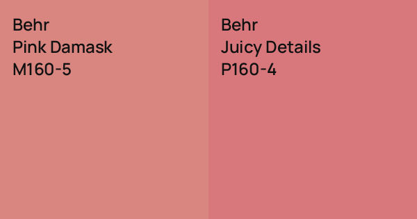 Behr Pink Damask vs. Behr Juicy Details comparison
