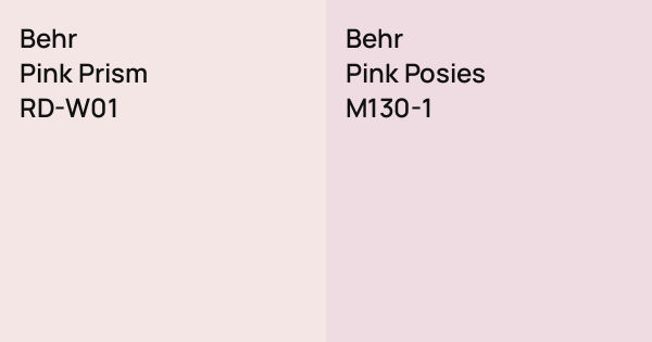 Behr Pink Prism vs. Behr Pink Posies comparison
