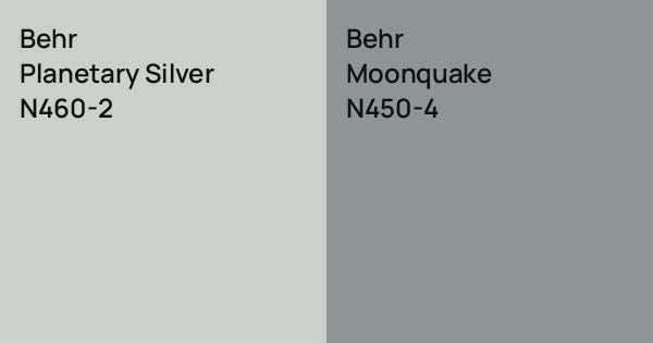Behr Planetary Silver vs. Behr Moonquake comparison