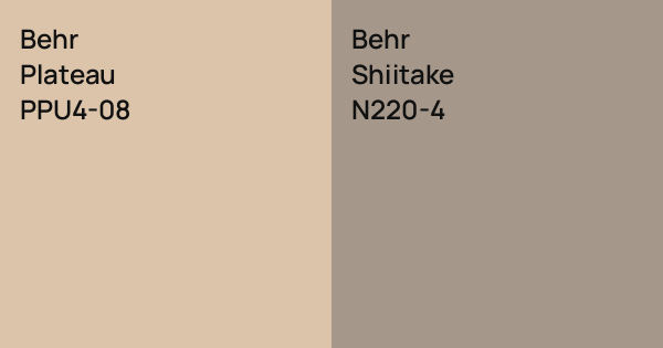 Behr Plateau vs. Behr Shiitake comparison
