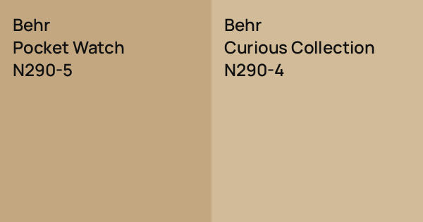 Behr Pocket Watch vs. Behr Curious Collection comparison