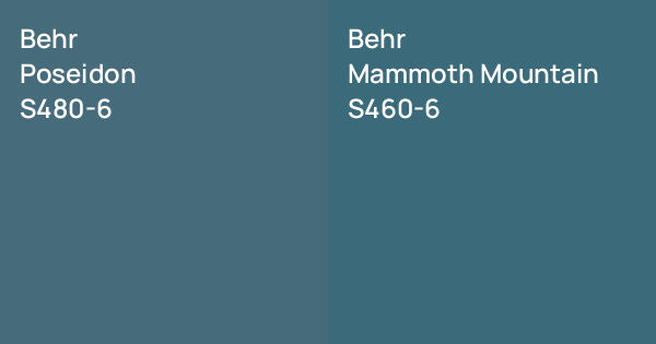 Behr Poseidon vs. Behr Mammoth Mountain comparison