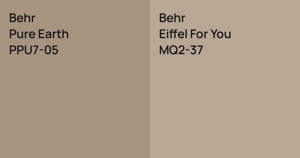 Behr Pure Earth vs. Behr Eiffel For You comparison