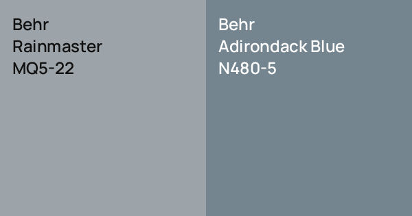 Behr Rainmaster vs. Behr Adirondack Blue comparison