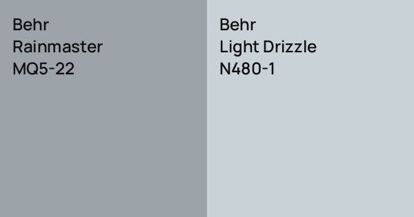 Behr Rainmaster vs. Behr Light Drizzle comparison