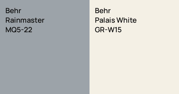 Behr Rainmaster vs. Behr Palais White comparison