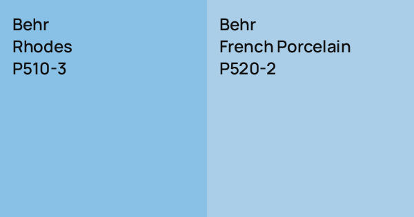 Behr Rhodes vs. Behr French Porcelain comparison