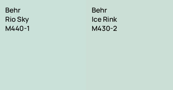 Behr Rio Sky vs. Behr Ice Rink comparison
