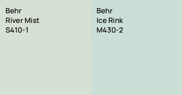 Behr River Mist vs. Behr Ice Rink comparison