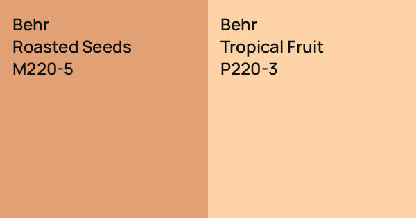 Behr Roasted Seeds vs. Behr Tropical Fruit comparison