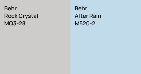 Behr Rock Crystal vs. Behr After Rain comparison