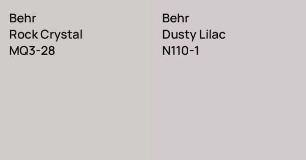 Behr Rock Crystal vs. Behr Dusty Lilac comparison