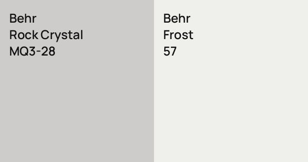 Behr Rock Crystal vs. Behr Frost comparison