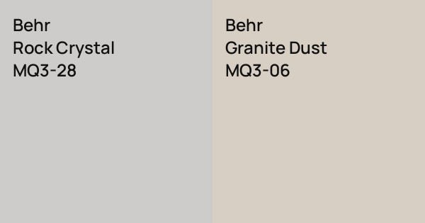 Behr Rock Crystal vs. Behr Granite Dust comparison