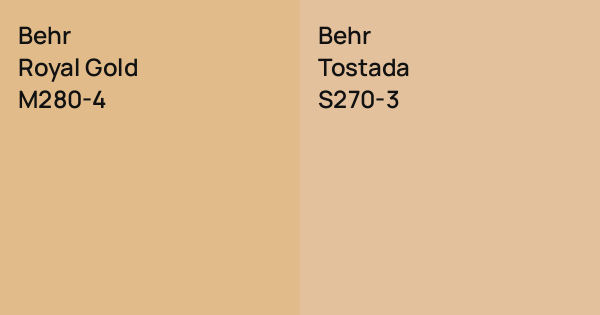 Behr Royal Gold vs. Behr Tostada comparison