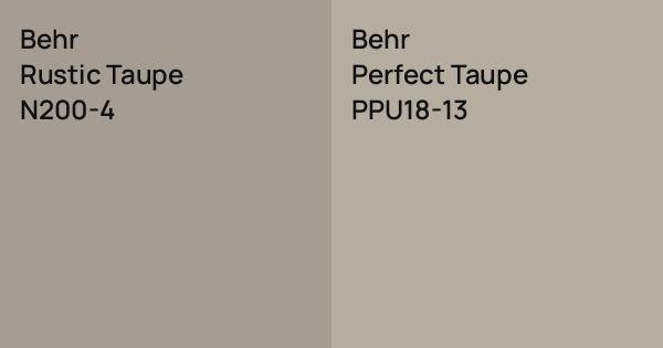Behr Rustic Taupe vs. Behr Perfect Taupe comparison