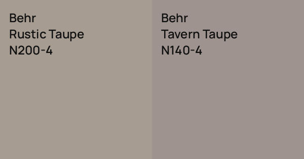 Behr Rustic Taupe vs. Behr Tavern Taupe comparison