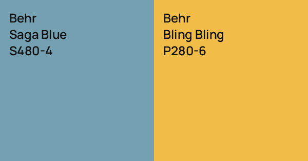 Behr Saga Blue vs. Behr Bling Bling comparison