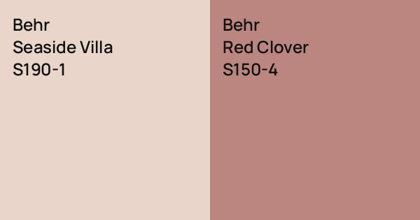 Behr Seaside Villa vs. Behr Red Clover comparison