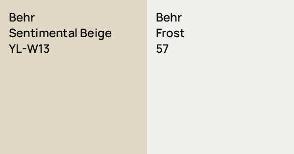 Behr Sentimental Beige vs. Behr Frost comparison