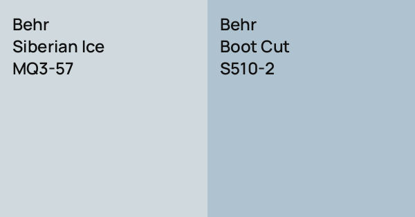Behr Siberian Ice vs. Behr Boot Cut comparison