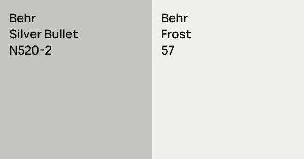 Behr Silver Bullet vs. Behr Frost comparison