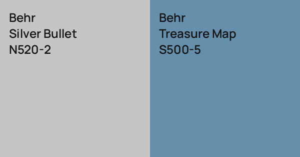 Behr Silver Bullet vs. Behr Treasure Map comparison