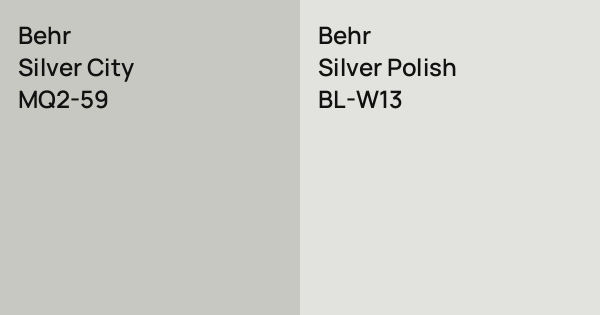 Behr Silver City vs. Behr Silver Polish comparison