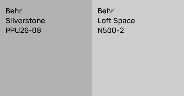 Behr Silverstone vs. Behr Loft Space comparison