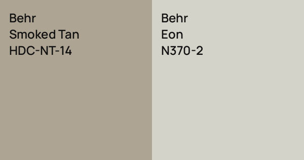 Behr Smoked Tan vs. Behr Eon comparison