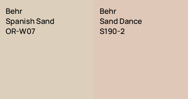 Behr Spanish Sand vs. Behr Sand Dance comparison
