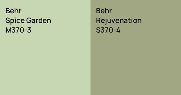 Behr Spice Garden vs. Behr Rejuvenation comparison