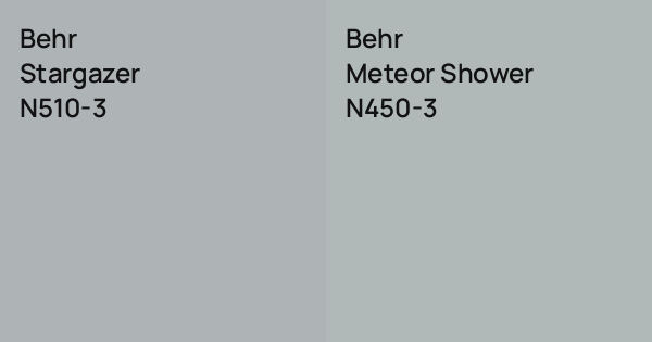 Behr Stargazer vs. Behr Meteor Shower comparison
