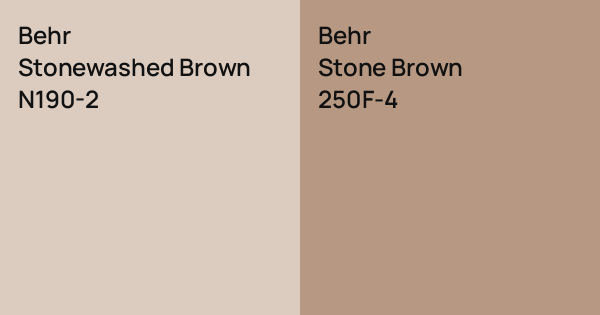 Behr Stonewashed Brown vs. Behr Stone Brown comparison